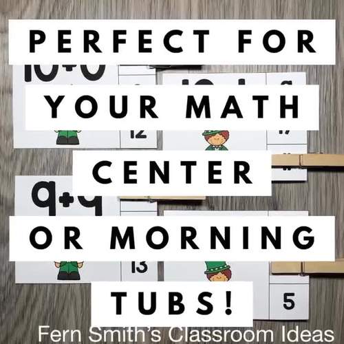Addition Clip Cards March Bundle by Fern Smith's Classroom Ideas