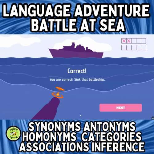 Battle at Sea Digital Language Game Synonyms, Antonyms, Homonyms & More