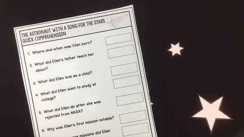 The Astronaut with a Song for the Stars by Julia Finley Mosca - Book Study