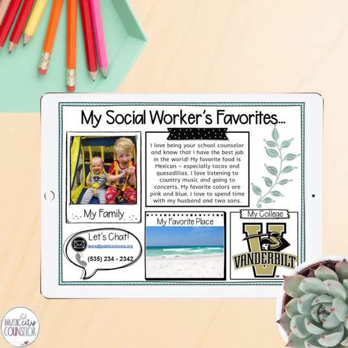 Meet the Social Worker Lesson & Activities, Digital, Printable, & Bilingual