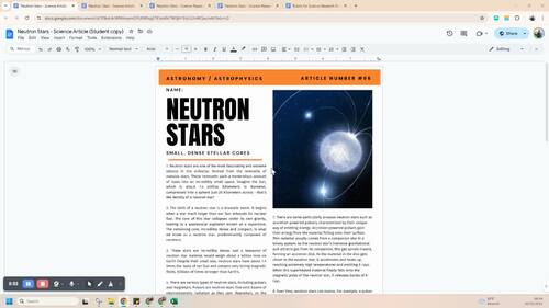 Amazing Astro Science Research Project Templates+Articles 40 Item ...