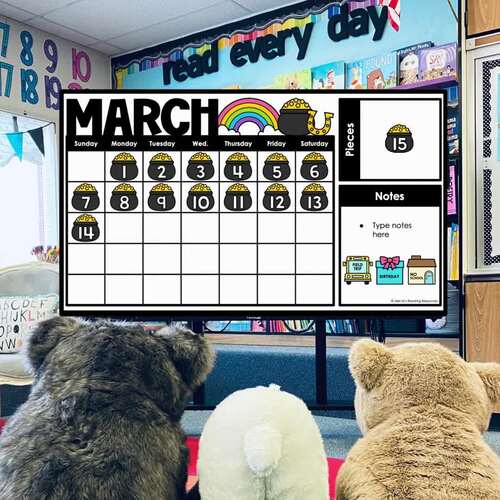 March Morning Meeting Slides Kindergarten St. Patricks Activities ...