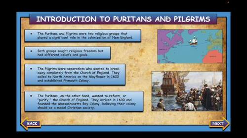 Puritans & Pilgrims New England. L12 Bundled.Powerpoint.Primary Source ...