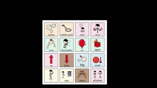 Bubbles AAC Digital and Print AAC Communication Boards | TPT