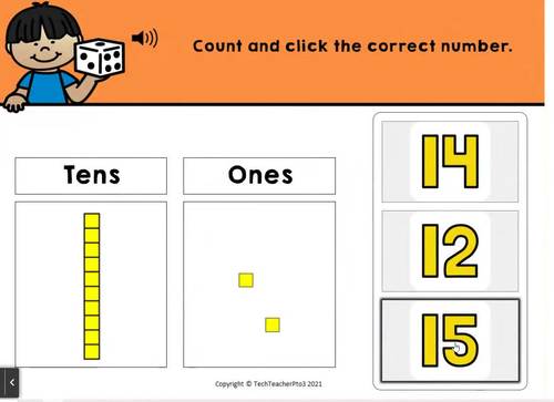 Teen Number Place Value MAB Blocks BOOM LEARNING CARDS Activity | TpT