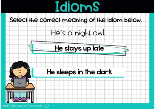Idioms Boom Cards | Set 3 by Luka's Lightsome Classroom | TPT