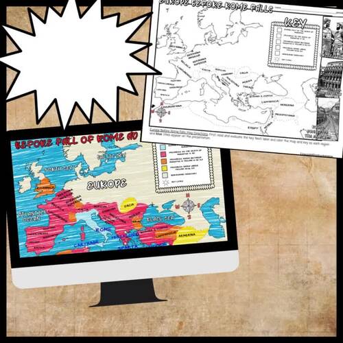 Ancient Rome Map Activity l Geography of The Fall of The Roman Empire ...