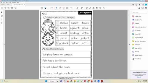 Multisyllabic Words Passages Reading Passages Games Decoding List ...