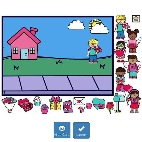 Speech and Language Open ended activities for Valentine's Day Boom Cards