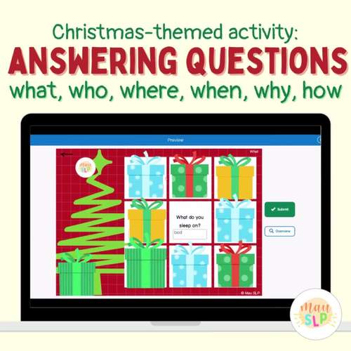 Christmas Answering Questions Boom Cards™ by Mau SLP | TPT