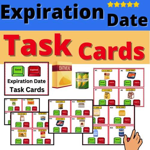 Expiration Dates Food Safety Task Cards Activity Resources Foods Life ...