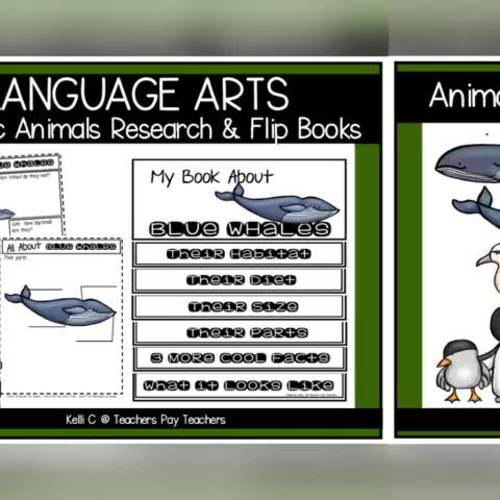 Animals Research Flip Books For Antarctic Animals by Kelli C | TPT