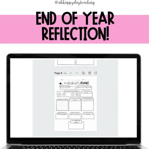 End of School Year Reflection | Modern Reflection by Oh Happy Day Teaching