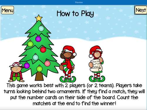 Christmas Articulation Memory Games Christmas Boom Cards Speech Therapy ...