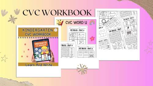 Kindergarten CVC Workbook by Mini Minds Hub | TPT