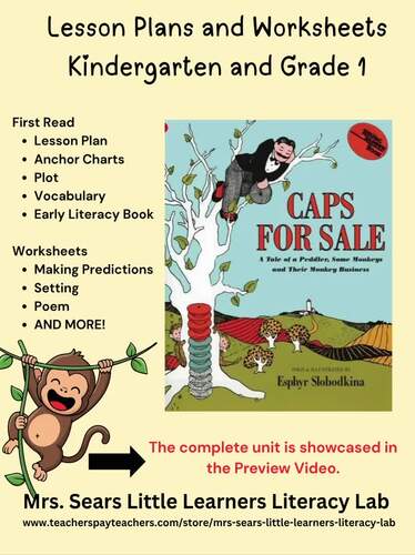 Caps for Sale Book Companion Activities | Read Aloud Lesson Plans ...