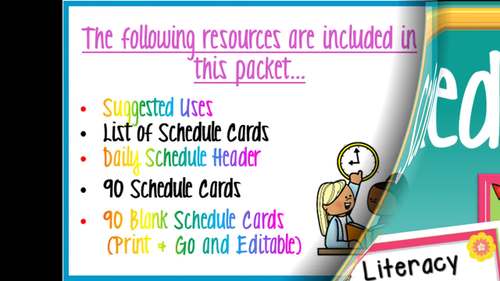 Daily Schedule Cards - Editable - Visual Class Cards by Penelope's ...