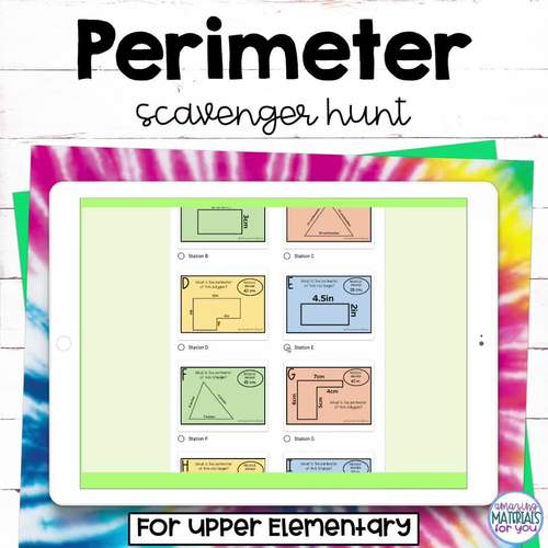 Perimeter of Squares Rectangles Triangles Metric and Customary ...