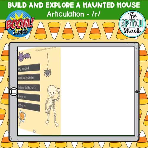 Halloween Haunted House Articulation BOOM Cards™ - /r/ by The Speech Shack