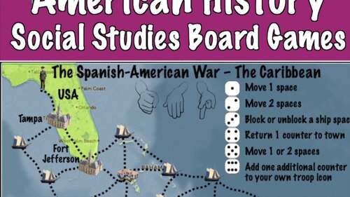 Post Civil War Board Games #14 The Spanish American War (Social Studies)