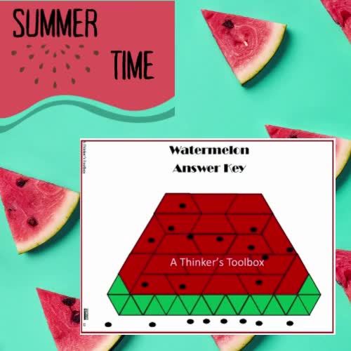 Summer Season Pattern Block Mat Printables & Worksheets by A Thinker's ...