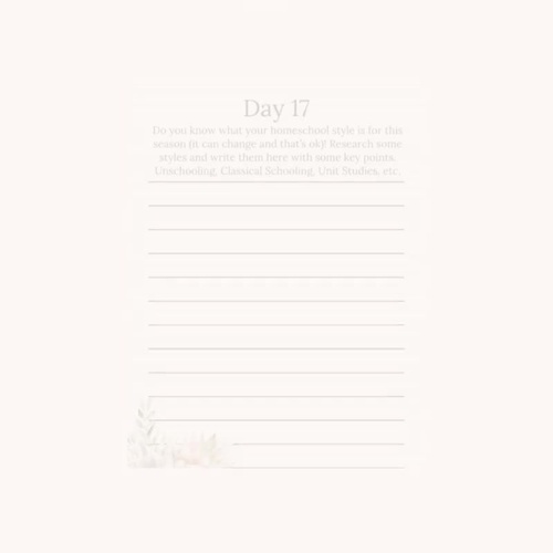 Homeschool Reflections: 30 Days of Journal Prompts by Christine Santos LLC