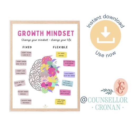 Grow your mind SEL Classroom set up feelings poster, growth mindset ...