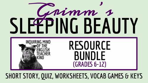 "Sleeping Beauty" Quiz, Literary Analysis Worksheets, and Vocabulary ...