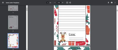 Santa Letter Templates For Primary Writing Holidays/Seasonal No-prep ...
