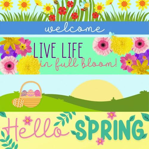 10 spring animated Google Classroom banners headers for February March ...