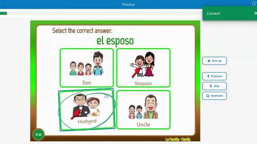 Spanish Boom Cards: La Familia - Extended Family Members - Bundle by NATAM