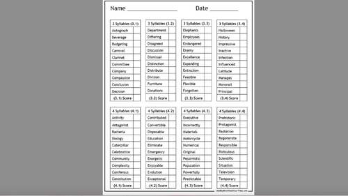 BTS21 | Multisyllabic Word Lists | YEAR LONG Bundle | BTS | TpT