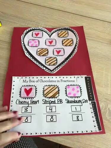 Fraction Fun & Sweet Descriptions – Valentine’s Day Math & Writing Activity
