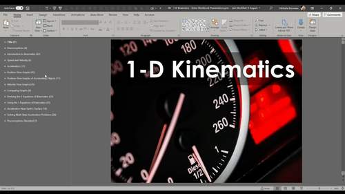 1-D Kinematics Workbook | Physics, One Dimensional Motion, Physical Science