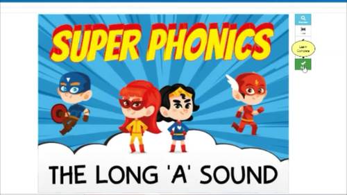 BOOM CARDS Super Phonics Vowel Teams The Long A Sound Interactive Activity