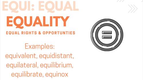 Latin & Greek Stems Interactive Word Wall Orange Pack -- IRLA Supplements