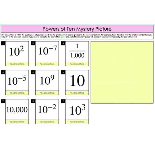 Self Checking Mystery Picture Bundle - Scientific Notation by ...