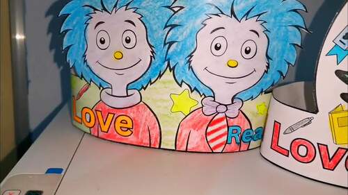 Read Across America Activities Hats Craft | Cat in the Hat ,thing 1 and ...