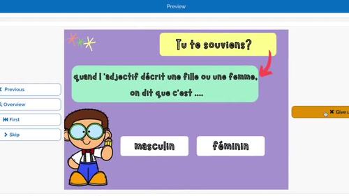 French Character Traits Adjectives BOOM CARDS | Adjectifs Personnalité