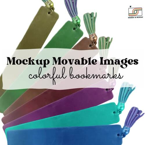 Colorful Bookmark Mockup Movable Elements - PNG Files Transparent ...