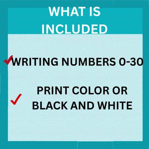 Write Numbers 0–30 Worksheets | Counting and Coloring How Many Objects