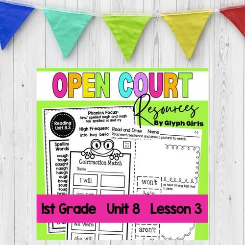 Open Court Reading 1st Grade Unit 8, Lesson 3 Resources by Glyph Girls