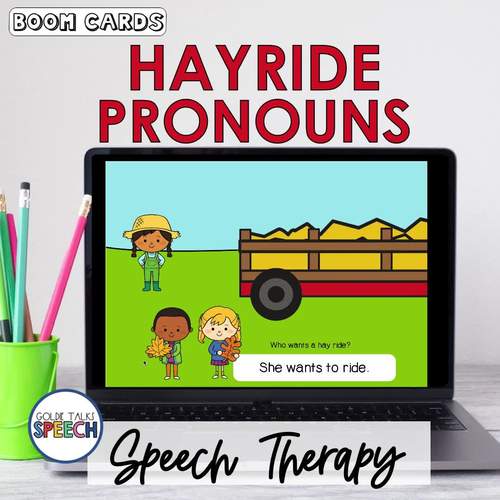 Hayride Pronouns Boom Cards | Language | Speech Therapy by GoldieTalks ...
