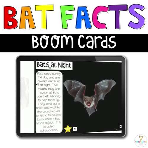Boom Cards Bat Digital Activities Distance Learning by Kindergarten Rocks