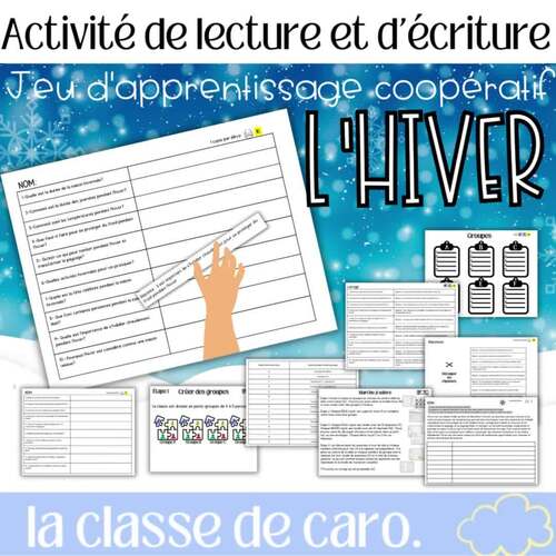 Lecture coopérative - L'hiver - French Reading Activity by La classe de ...