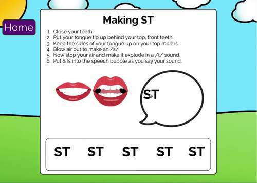 S Cluster Reduction Voicing Minimal Pairs Boom Cards st d silly sentences