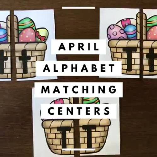 Alphabet Matching Literacy Center Easy Prep Uppercase & Lowercase April ...