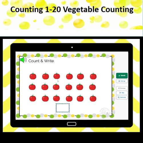Digital Resource Counting to 20 Boom Cards by Limes and Lemons | TPT