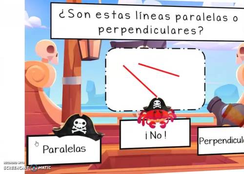 Líneas paralelas líneas perpendiculares Boom Cards Spanish distance ...