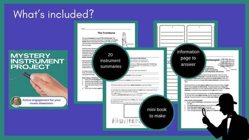 Music Mystery Instrument Project for Elementary and Middle School Music